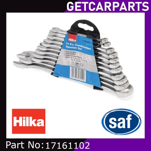 Hilka Metric Combination Spanner Set 6-19mm Satin Finish with Storage ...