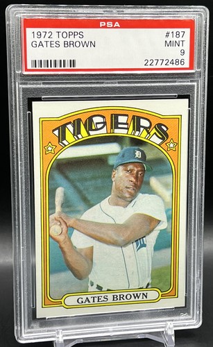 1972 Topps Baseball Gates Brown PSA 9 MINT Detroit Tigers Card #187 | eBay