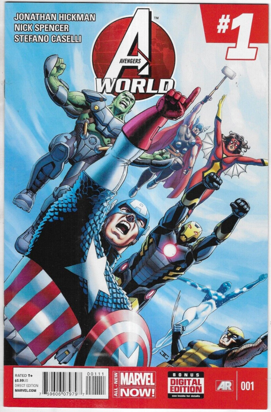 Avengers World Magazine Comic 1 First Print Cover A Frank Martin 2014 ...