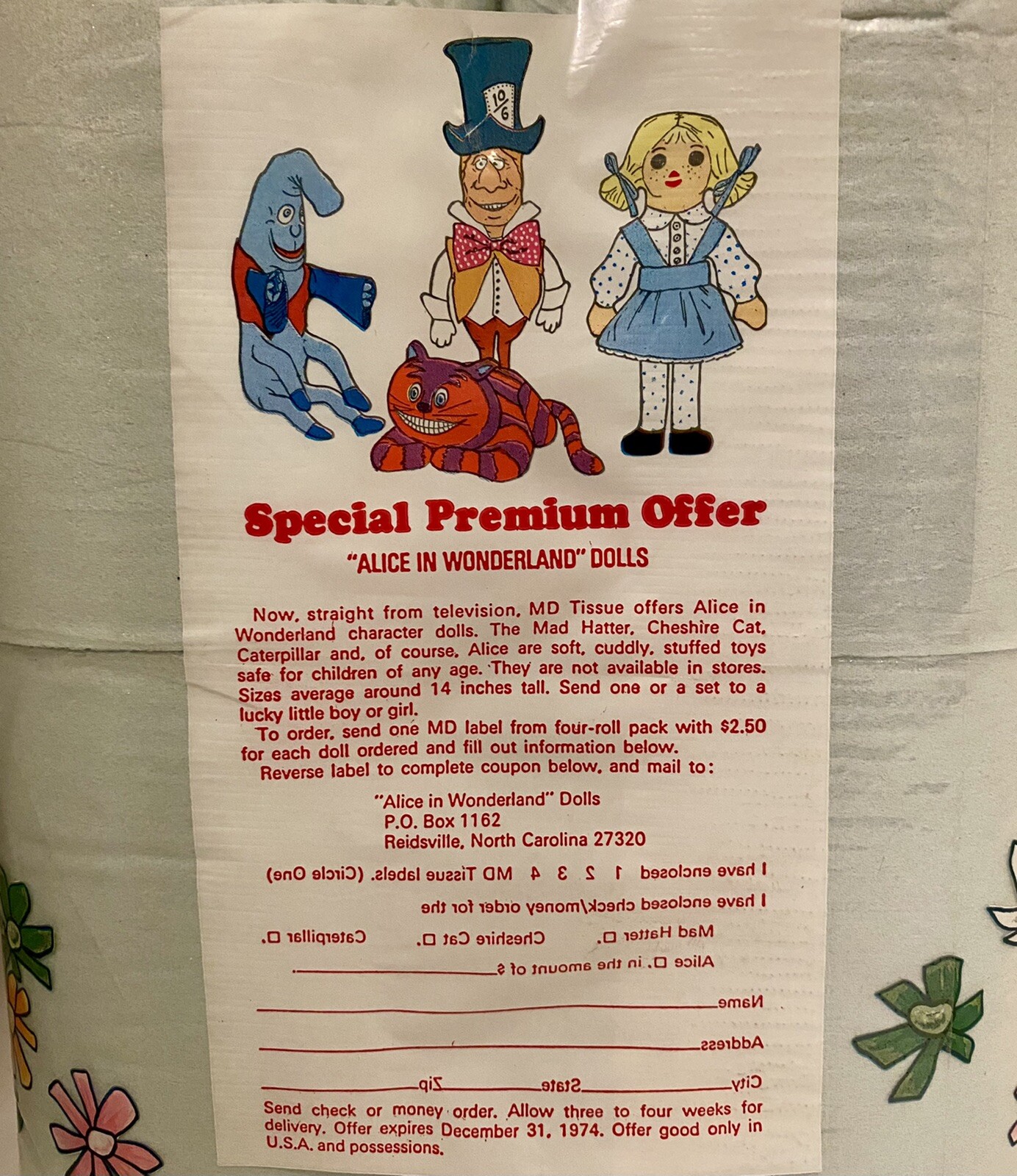 Vintage MD twin quilted bathroom toilet tissue. MD Toilet Paper. Movie ...