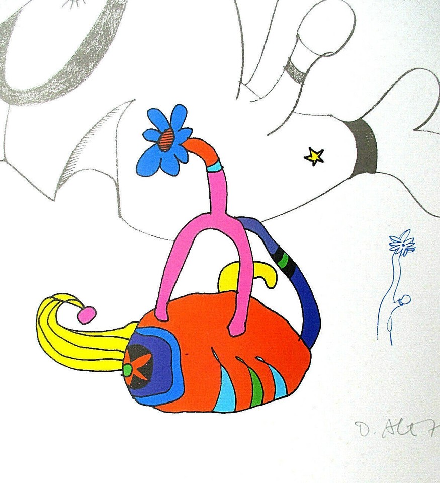 Otmar Old Screen Printing Hand-Signiert, Teilcoloriert Dated 78, Unicum ...