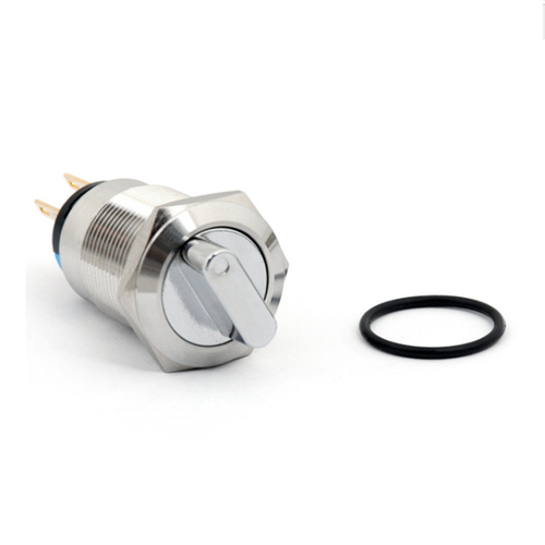 2Pc Push Button DPDT Metal selector Rotary Switch with Waterproof ...