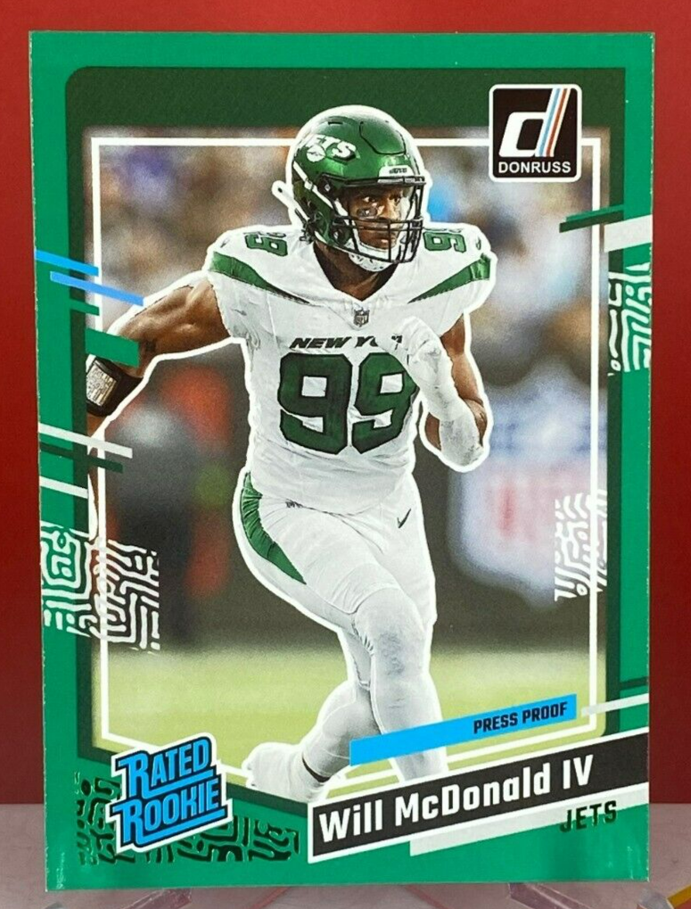 2023 Donruss Will McDonald IV Press Proof Green Rated Rookie Football ...