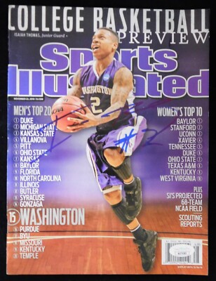 Isaiah Thomas Washington Huskies Signed Sports Illustrated JSA ...