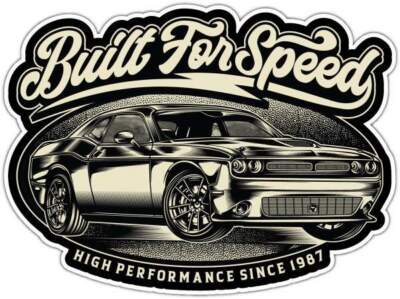 Build For Speed Legendary High Performance Car Bumper Window Sticker ...