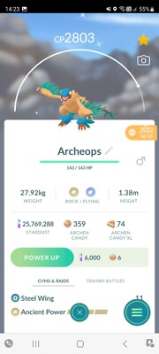 SHINY ARCHEOPS!!! - PKMN GO!!! - NOT REGISTERED!!! | eBay