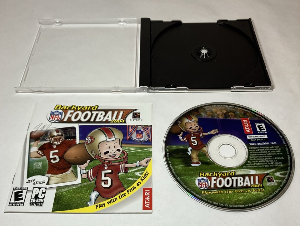 Backyard Football Game ‘04 Atari PC CD-ROM NFL Jeff Garcia Rated E ...