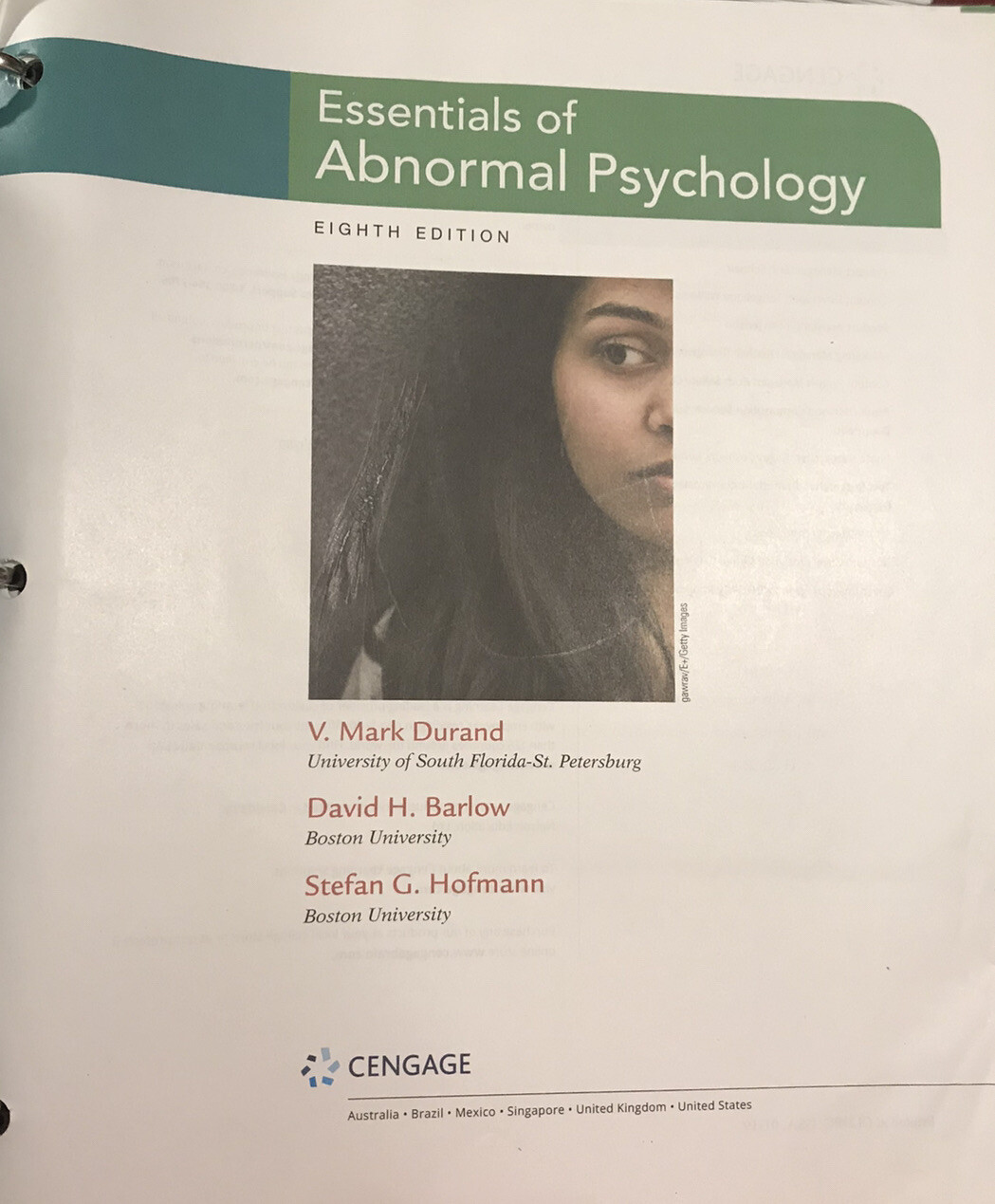 Essentials Of Abnormal Psychology Eigth Edition V. Mark Durand College ...