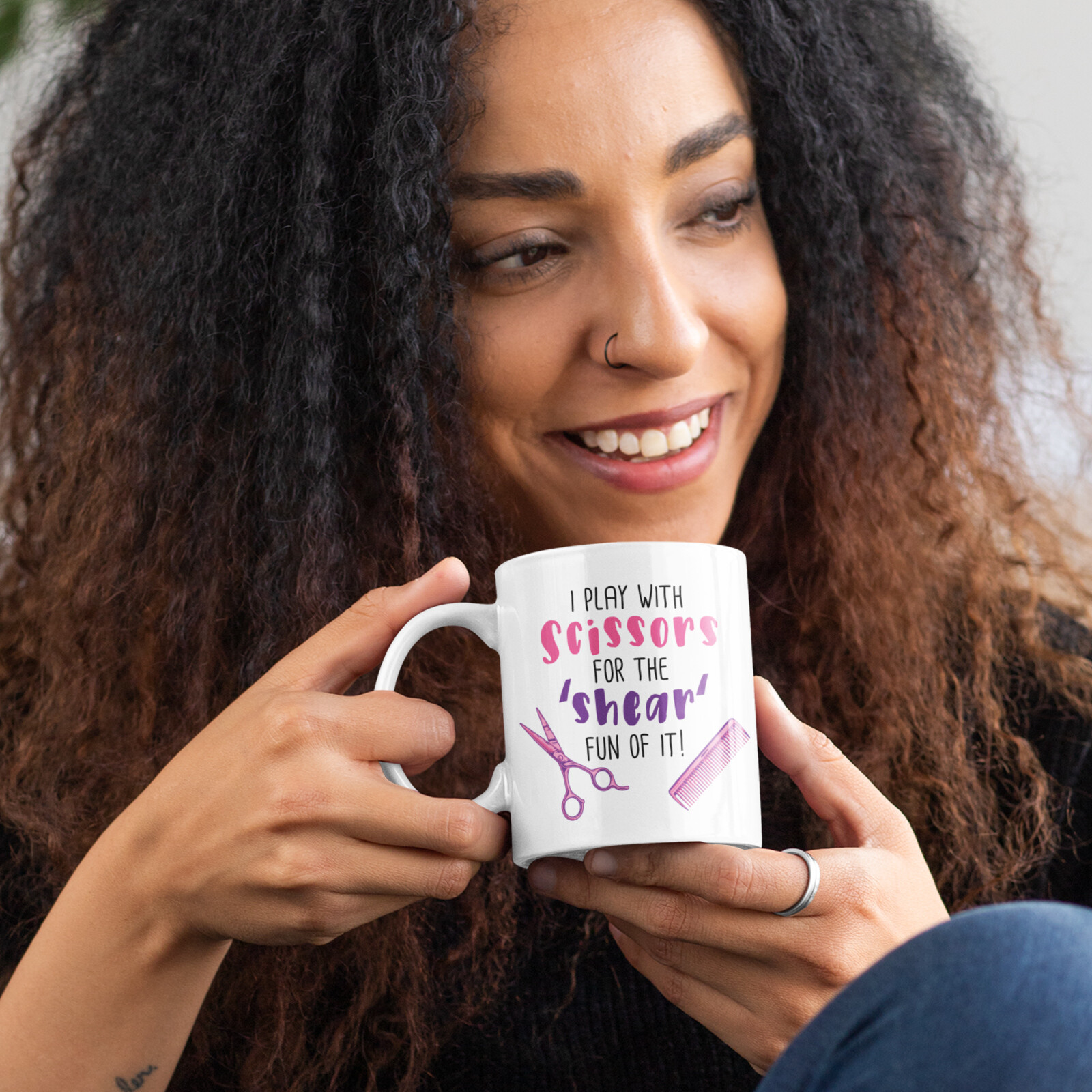 I Play With Scissors For The 'Shear' Fun Of It! - Hairdresser Pun Gift ...