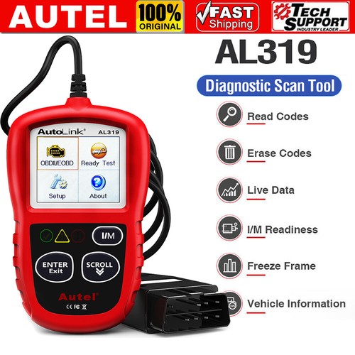 Autel Autolink AL319 OBD2 Scanner Code Reader Check Engine Fault Car ...
