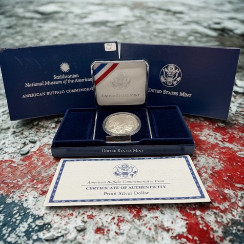 2001 P American Buffalo Commemorative Silver Dollar Proof OGP COA | eBay