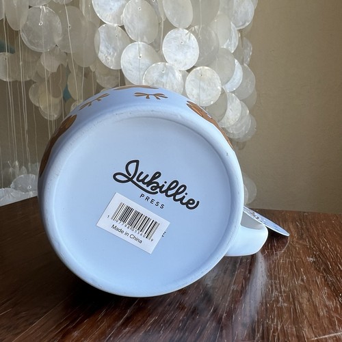 Teddy Bear Mug, Bows Soft Touch Ceramic Mug Blue White Gold Bears/Bows ...