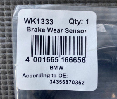 PEX Brake Wear Sensors (2) - #WK1333 / 34356870352 - Fits BMW X5, X6 ...