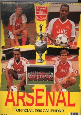 ARSENAL FOOTBALL CLUB 1990 CALENDAR OFFICIAL, DATES MATCH 2018, new and ...