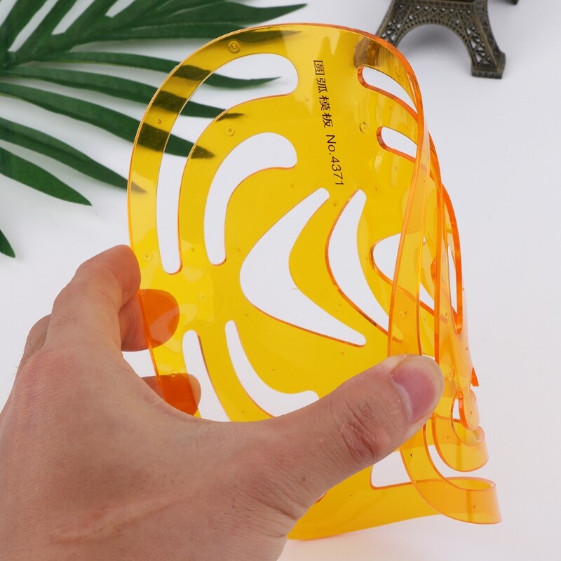 K Resin Irregular Arc Drawing Template Ruler Engineer Stationery ...