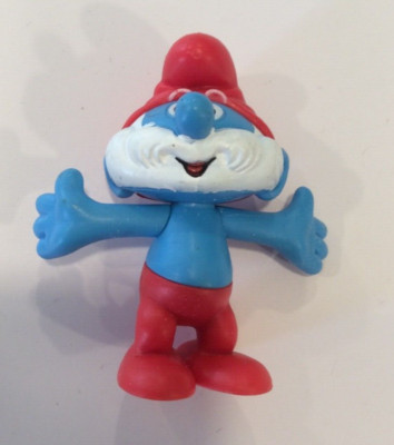 2008 Payo Papa Smurf PVC Toy Kids Figure Cake Topper 2 1/2" | eBay