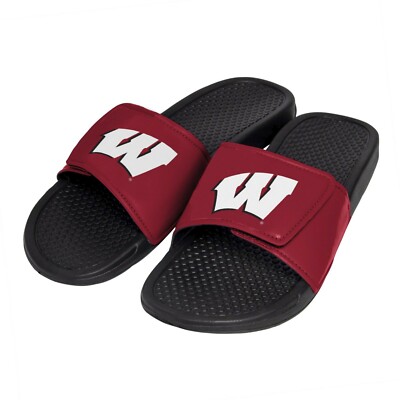 Wisconsin Badgers NCAA Men's Cropped Big Logo Flip Flop,Sandal | eBay
