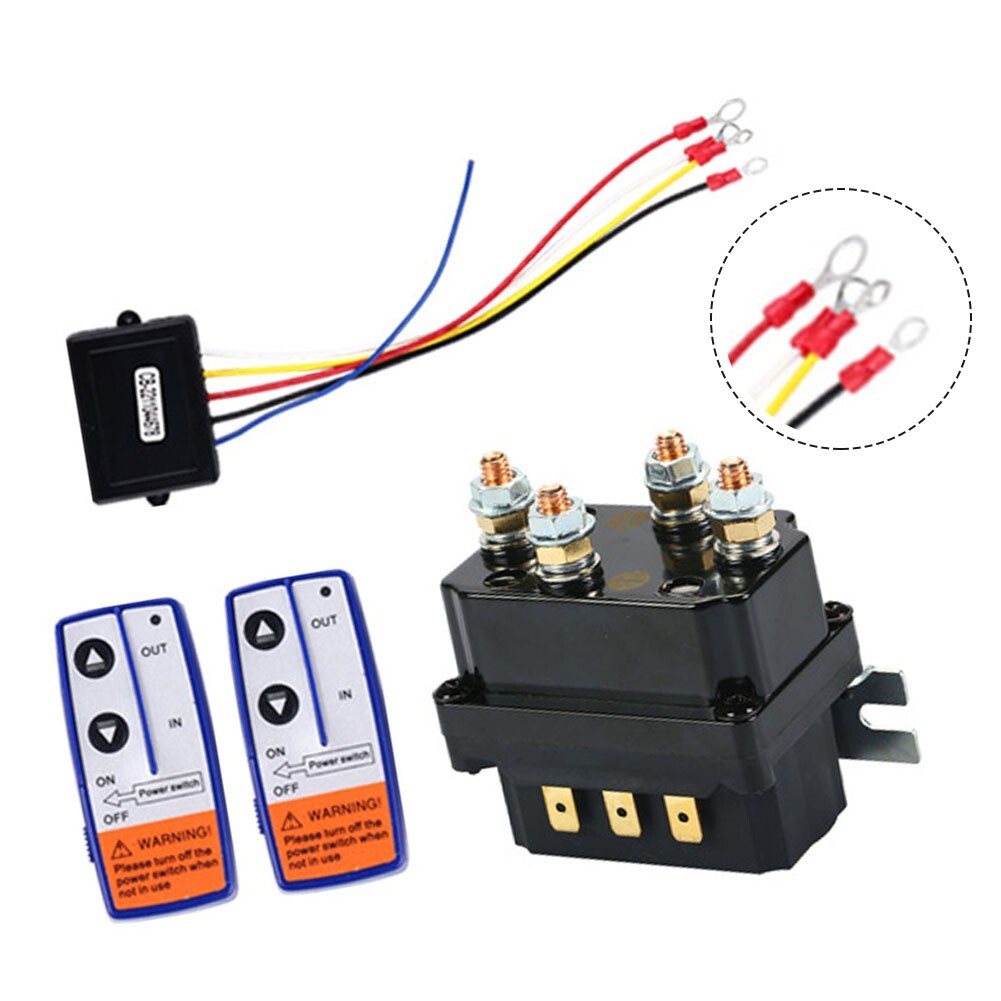 Electromagnetic 12V 250A 5000-7000 Lb Winches Contactor Remote Control ...