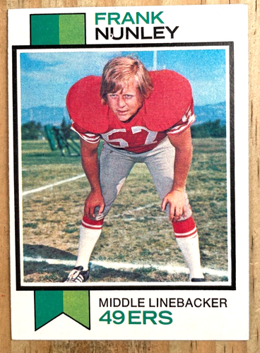 1973 TOPPS FRANK NUNLEY CARD#95 MICHIGAN WOLVERINES SAN FRANCISCO 49ERS ...