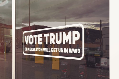 BIDEN SKELETON WW3 VOTE TRUMP - Custom Sticker Decal Cut for Cars ...