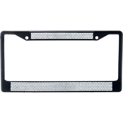 Premium Black Clear Bling Crystal Diamond License Plate Frame for Car ...