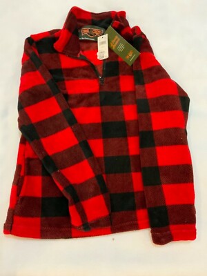 TRAIL CREST FLEECE PULLOVER RED Buffalo CHECK WOMEN’S SIZE small | eBay
