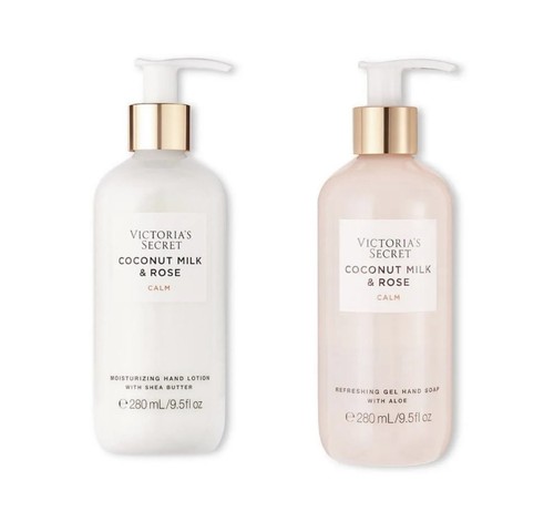 Victoria’s Secret Coconut Milk & Rose Calm Hand Lotion 9.5 Fl Oz & Wash ...