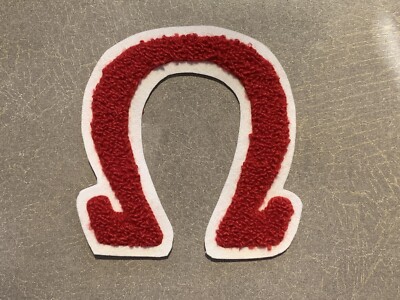 CUSTOM MADE Chenille Horseshoe Patch- Red | eBay