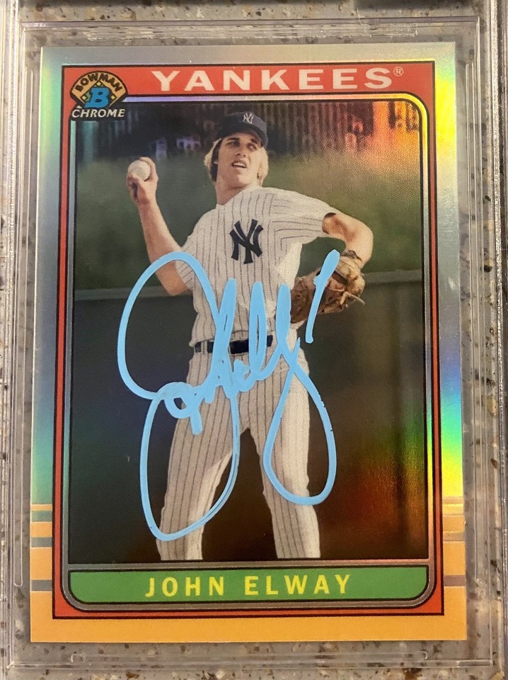 Yankees John Elway GEM 10 AUTO SIGNED 2024 Bowman Chrome Draft ...