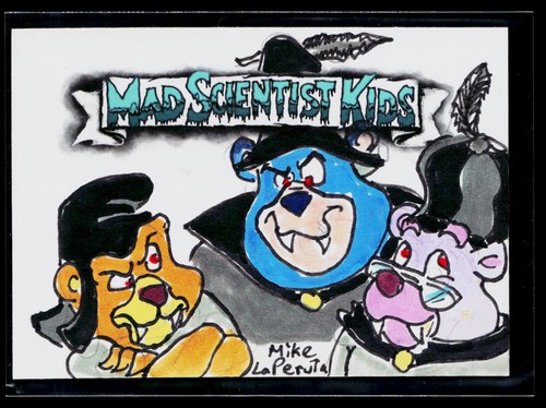 Mad Scientist 40K GPK 1/1 SKETCH AUTO ~ Mike LaPeruta KIDS Disney Gummi ...