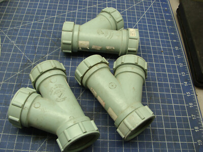 LOT OF 3 ENFIELD FRPP-210 ASTM-F1412 W371 1-1/2" "Y" COUPLINGS NUTS ...