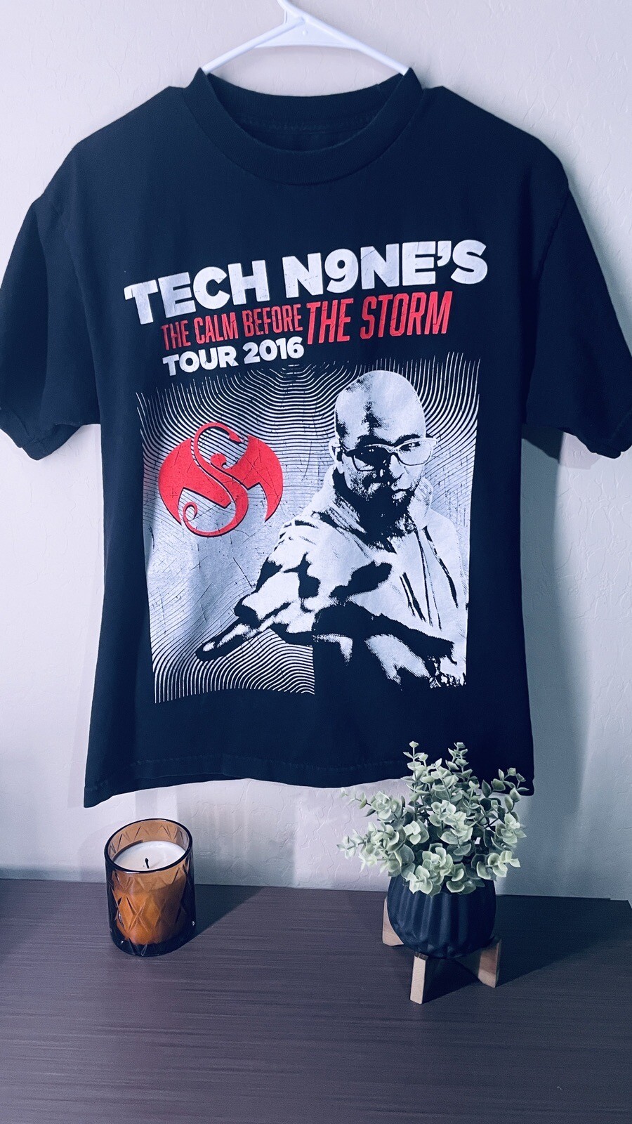 Tech N9ne The Calm Before The Storm 2016 Tour T Shirt Double Sided | eBay