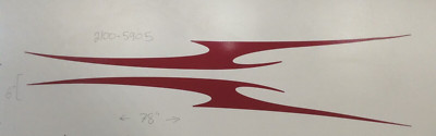 FOUR WINDS FUN MOVER RED MET RV BOLT STRIPE DECAL SET 78"x6" LH/RH PAIR ...