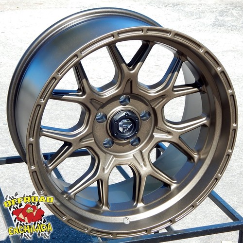 4/ 20x10" 5x5" Bronze Fuel Tech Wheels Rims Jeep Wrangler Gladiator JK ...