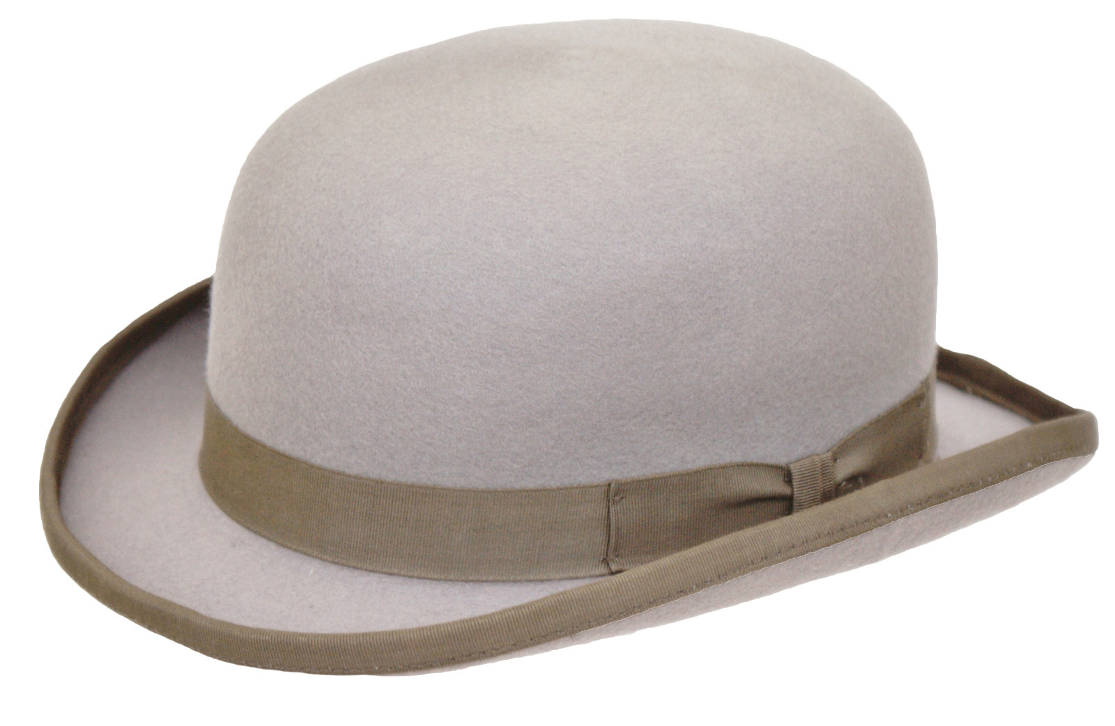 Quality 100% Wool Grey Bowler Hat Hand Made Wedding Event Hat 5 Sizes S ...