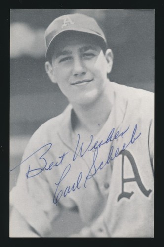 CARL SCHEIB (1943-1954 A's, Cardinals) -Autographed Picture (d.2018) | eBay