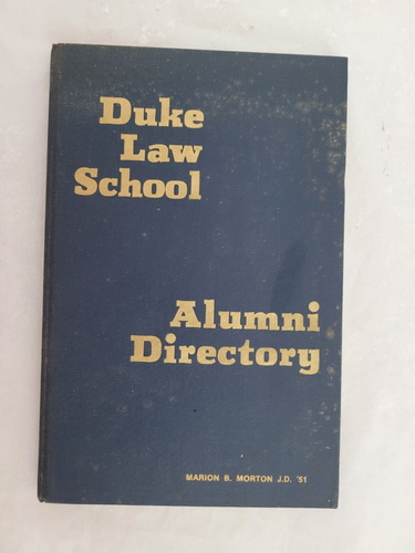 Alumni Directory - Duke Law School. Hardcover 1972 | eBay