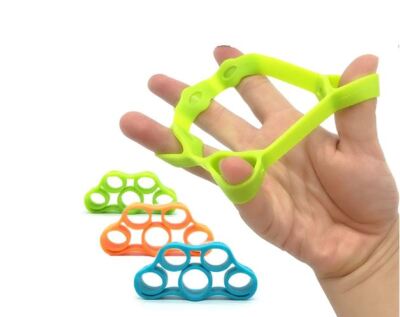 Silicon Finger Stretcher, Hand Grip Exerciser, (Set of 2, Green) Palm ...