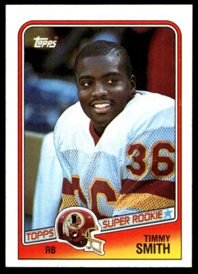 1988 Topps Timmy Smith Rookie Washington Redskins #11 | eBay