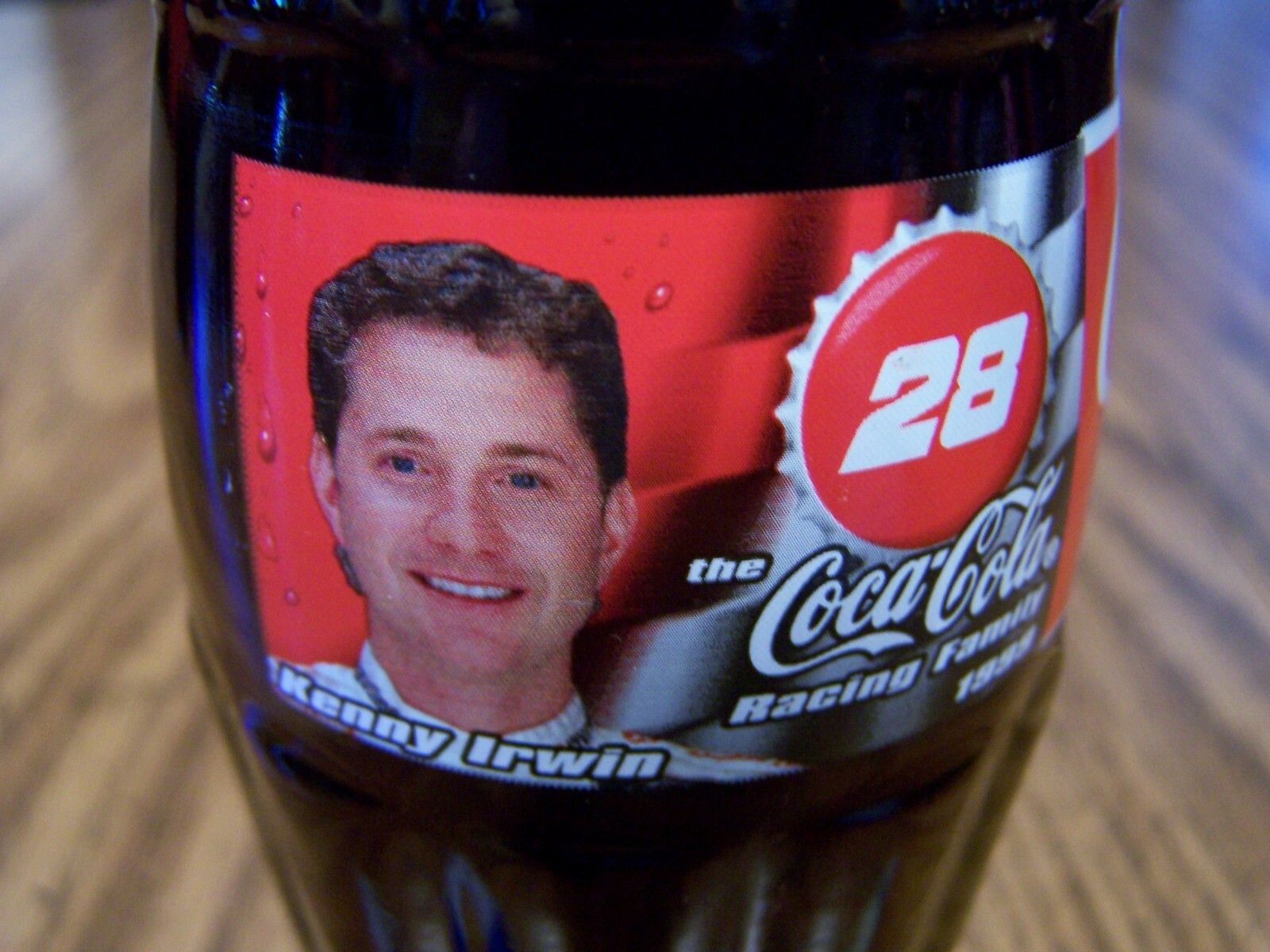 1999 Kenny Irwin # 28, Coca-Cola Racing Family, 1 - 8 oz Coke Bottle b ...