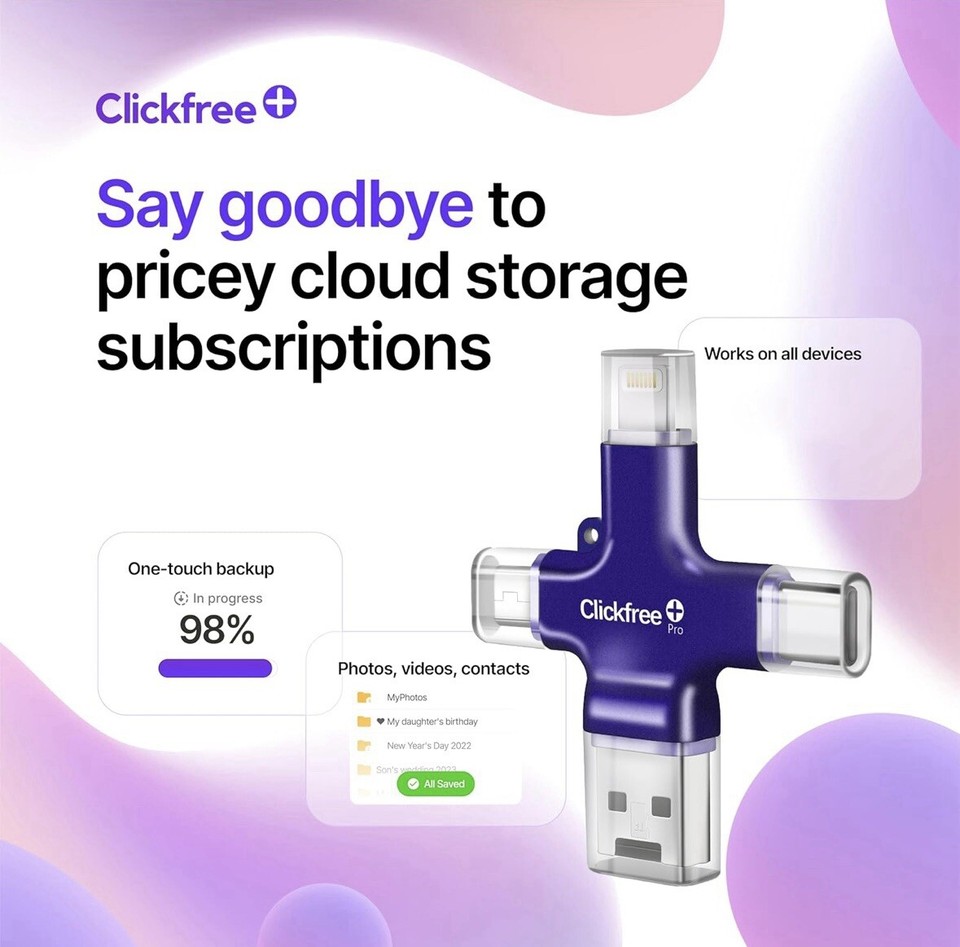 Clickfree Pro Plus USB Photo & Video Backup and Storage Expansion ...