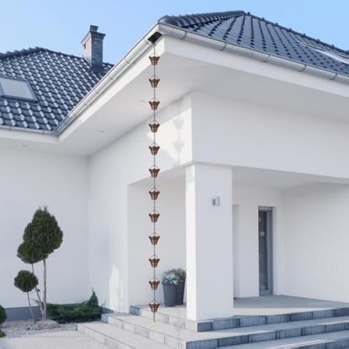 Rain Chain for Gutter Yard for Divert Water Deck Outdoor Rain Catcher ...