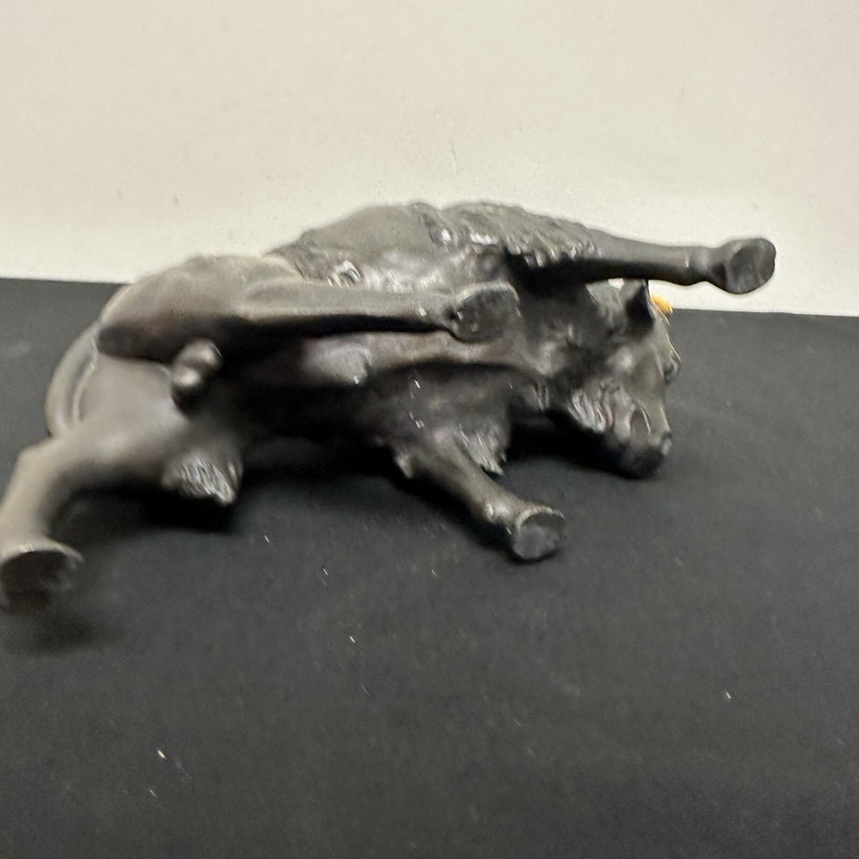 Antique Cast Metal Bison Figure Made In Germany Buffalo Bull | eBay
