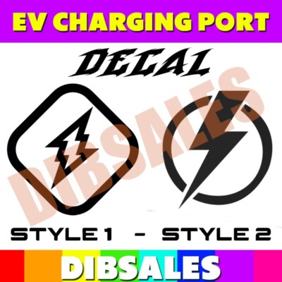 Tesla and Electric Vehicle EV Charging Port Vinyl Decal | eBay