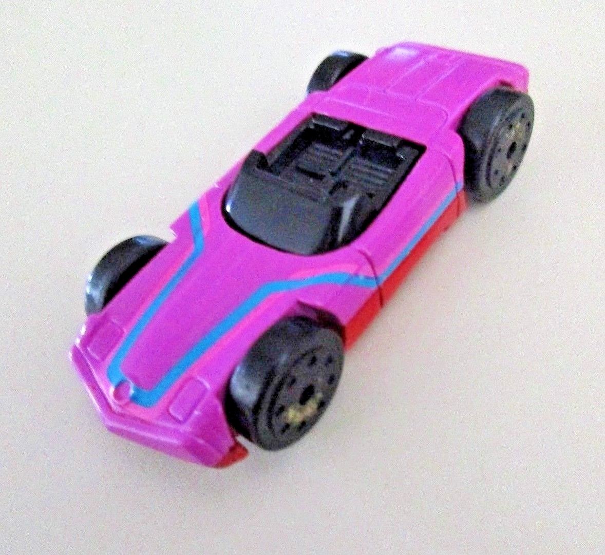 LTI 1:64 Scale Diecast Reversible Car: Magenta Convertible & Red/White ...