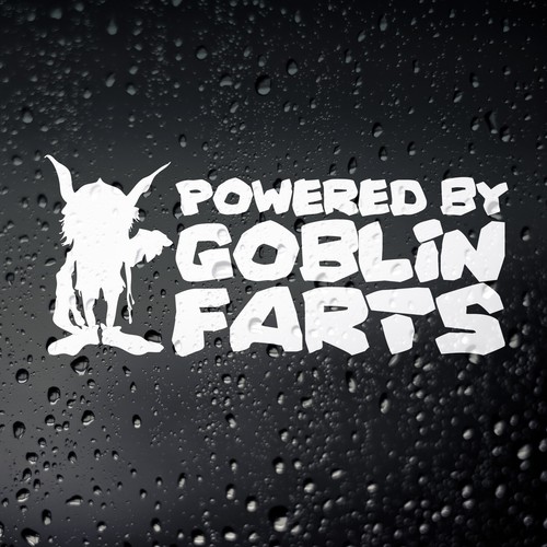 Powered by Goblin Farts Funny Car Sticker Decal - DUB JDM Rat Look Hot ...