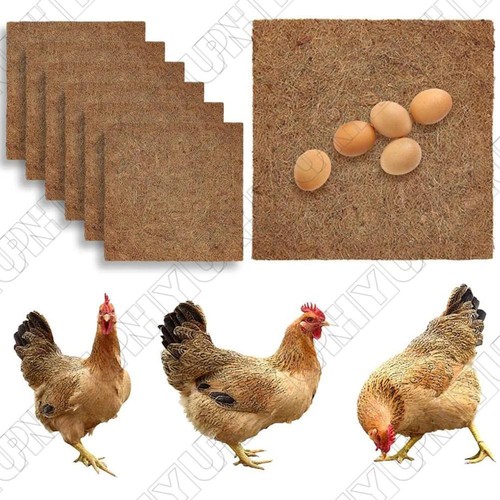 6x Natural Hemp Chicken Nesting Pads Chicken Coop Pet Garden Lawn ...