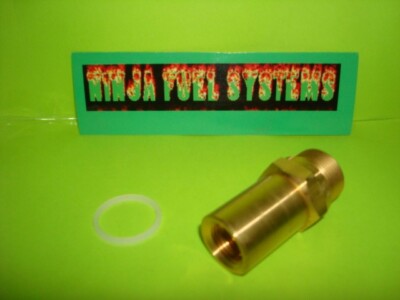ROCHESTER QUADRAJET CARBURETOR INLET FITTING W/GASKET 7/8-20 TO 5/8-18F ...