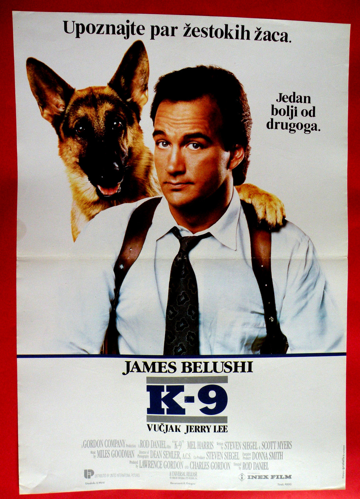 K-9 1989 JAMES JIM BELUSHI POLICE DOG JERRY LEE MEL HARRIS EXYU MOVIE ...