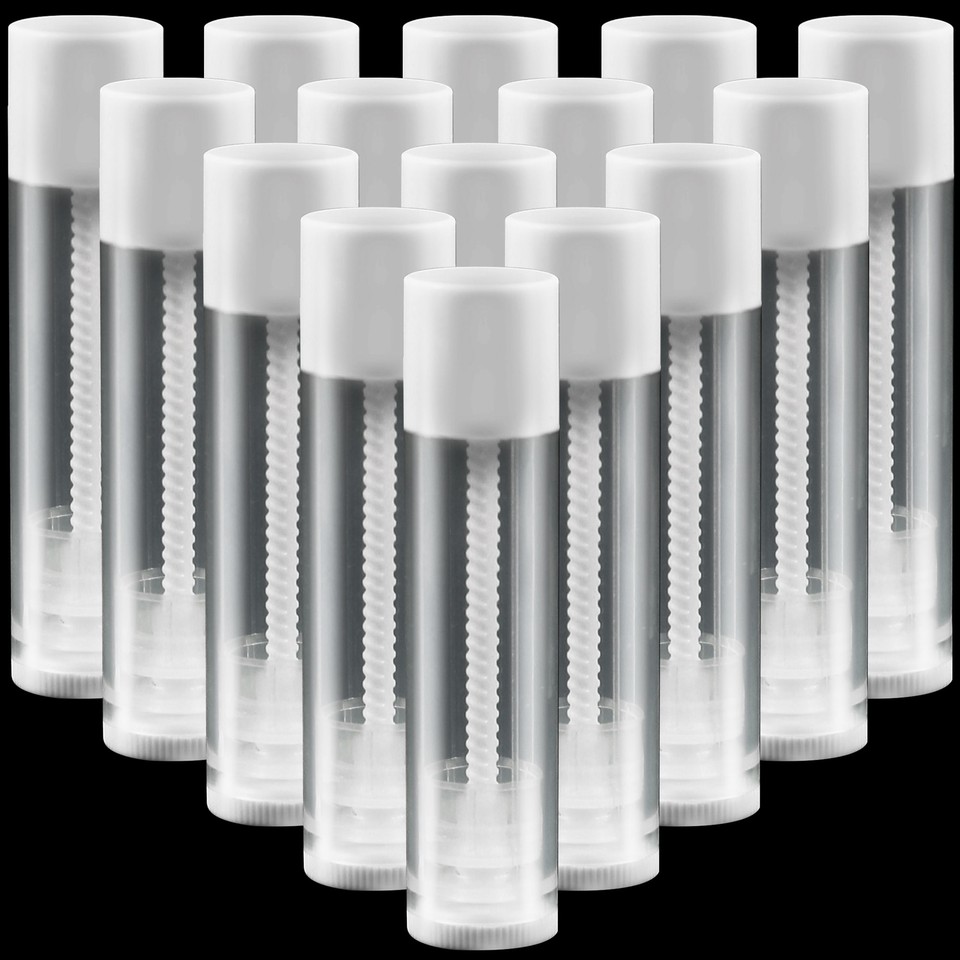 60 PACK Empty Lip Balm Tubes Bulk Twist-up Caps 3/16 Oz (5.5 ml ...